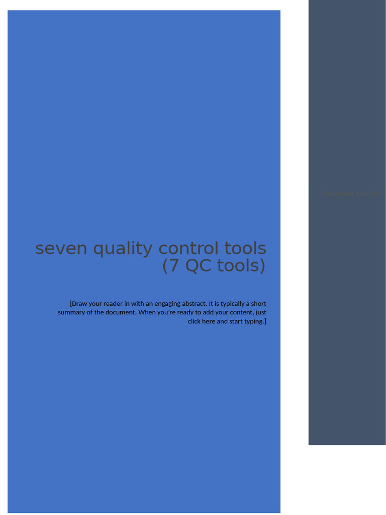 Table of Content- 7 QC Tools | PDF | Information Security | Audit
