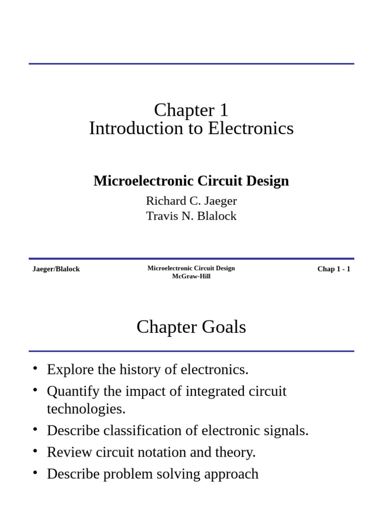 1A.Lecture 1-Introduction | PDF | Transistor | Amplifier