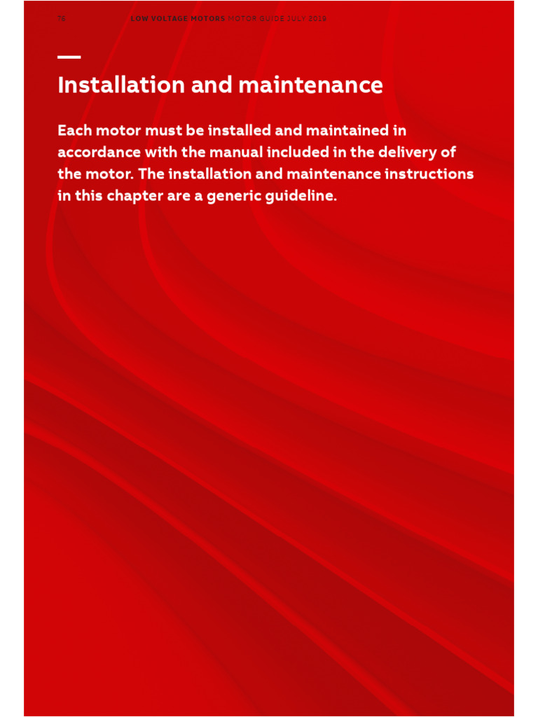 ABB Motor Guide Maintenance Practices REV D | PDF