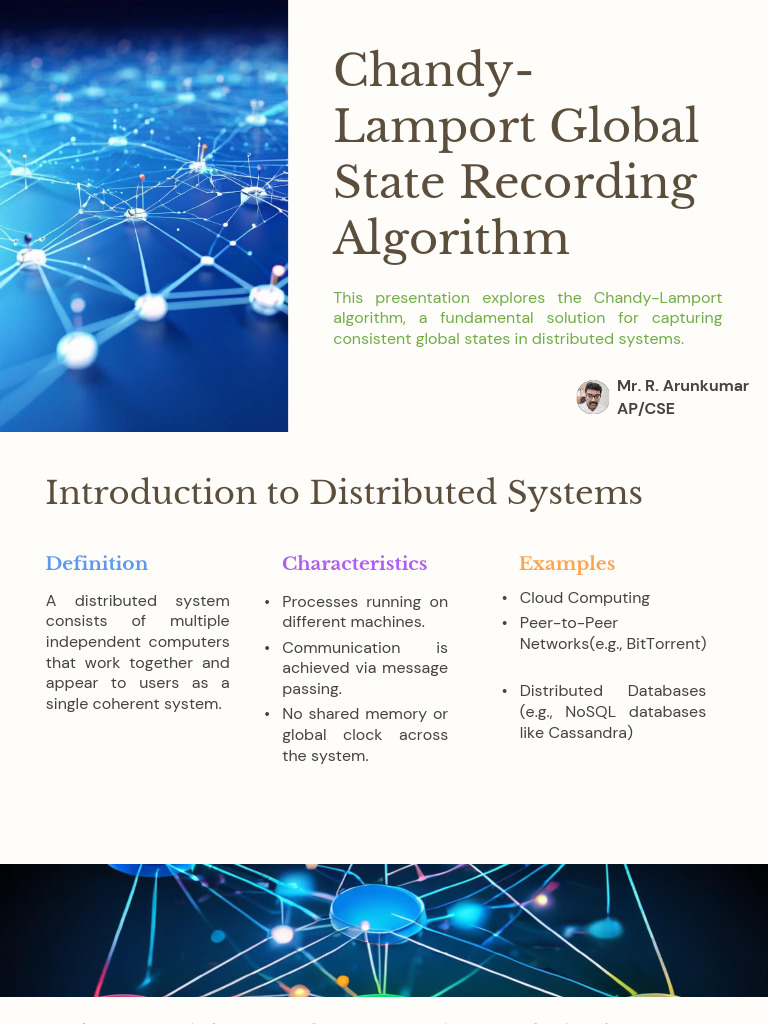 Chandy Lamport Global State Recording Algorithm | PDF | Distributed Computing | Applied Mathematics