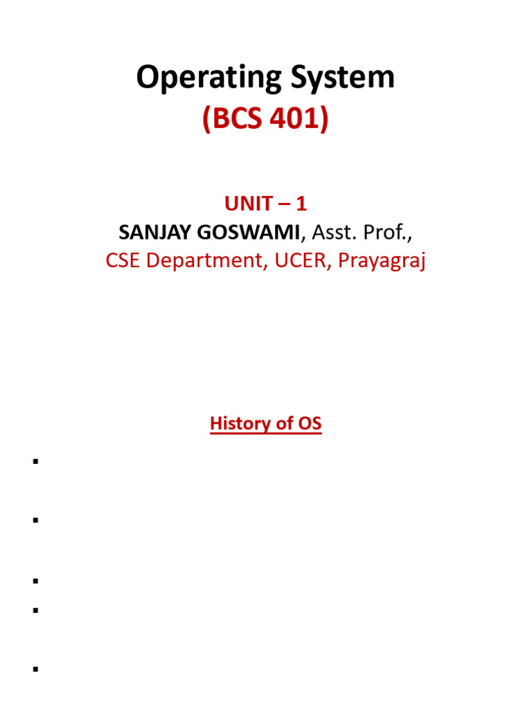 OS Unit 1 Goswami Complete | PDF | Kernel (Operating System ...