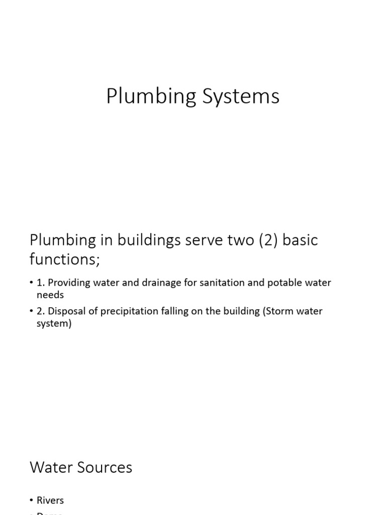 Plumbing Systems | PDF
