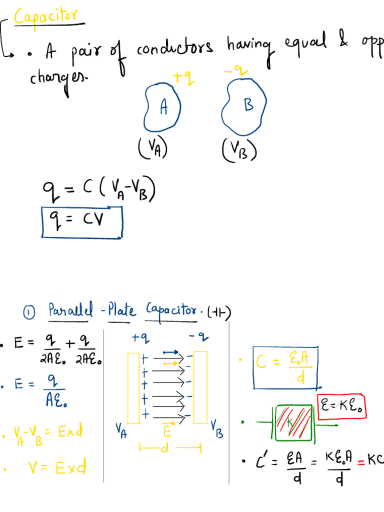 Capacitance & Current Electricity KML | PDF