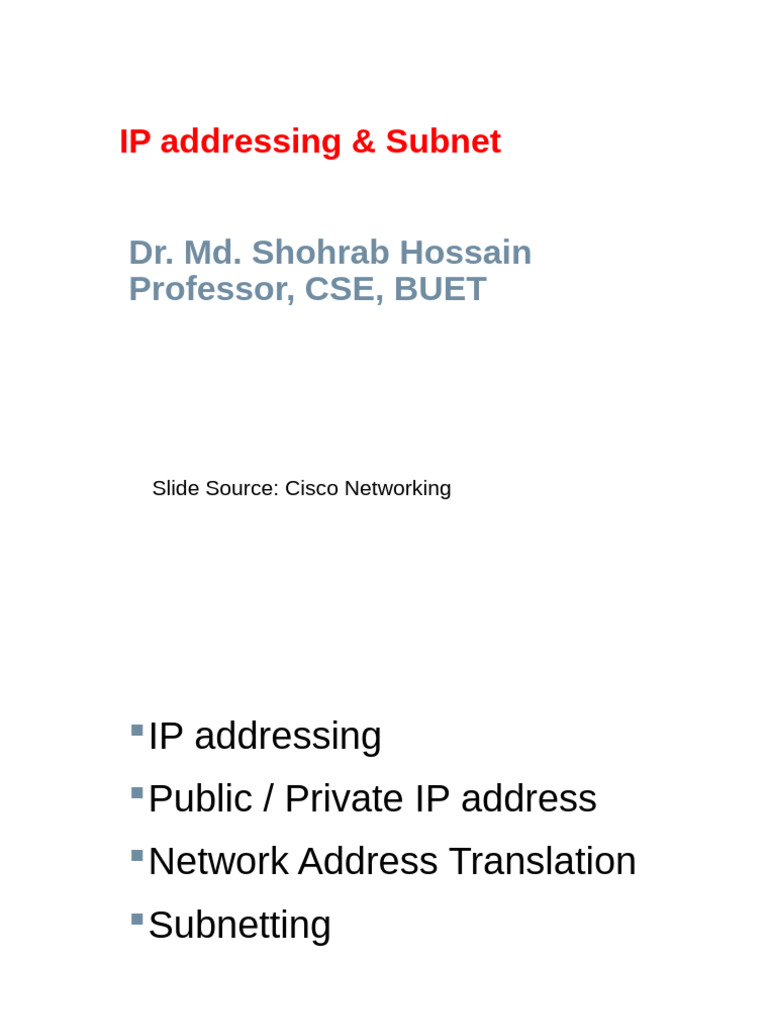2-IPV4 Subnetting | PDF | Ip Address | Internet Protocols