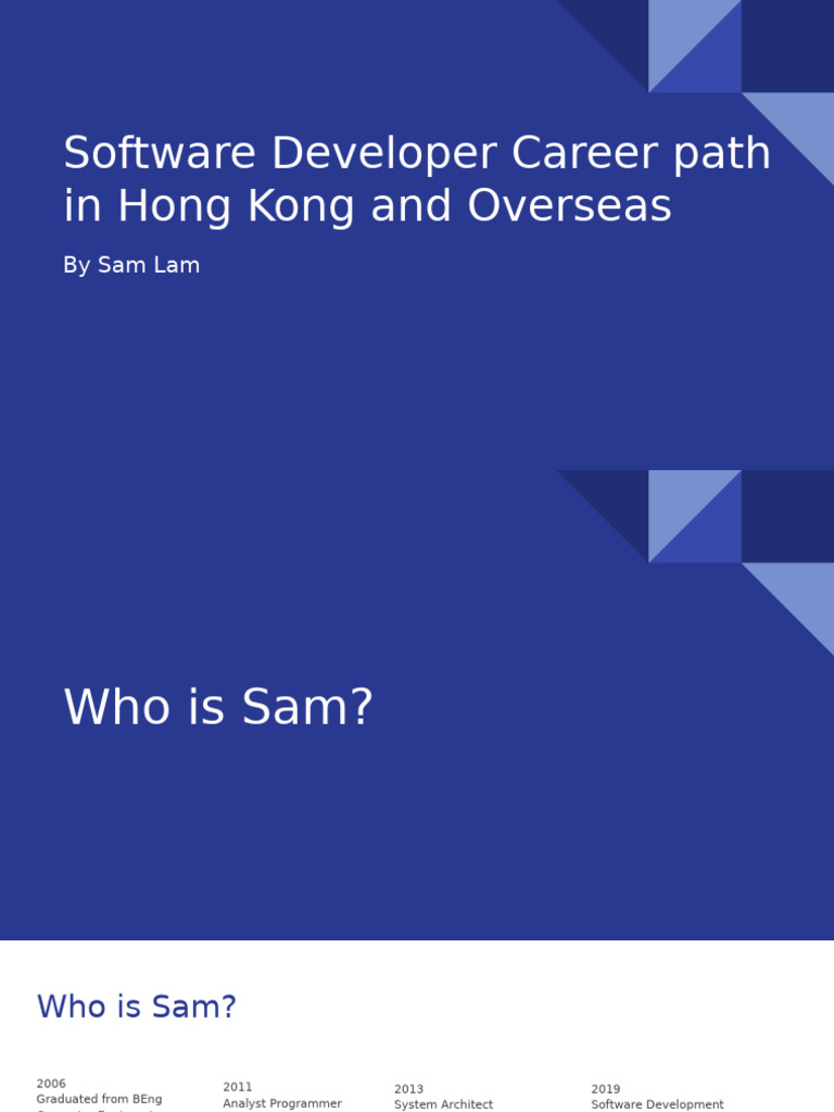 Software Developer Career Path in Hong Kong and Overseas | PDF ...