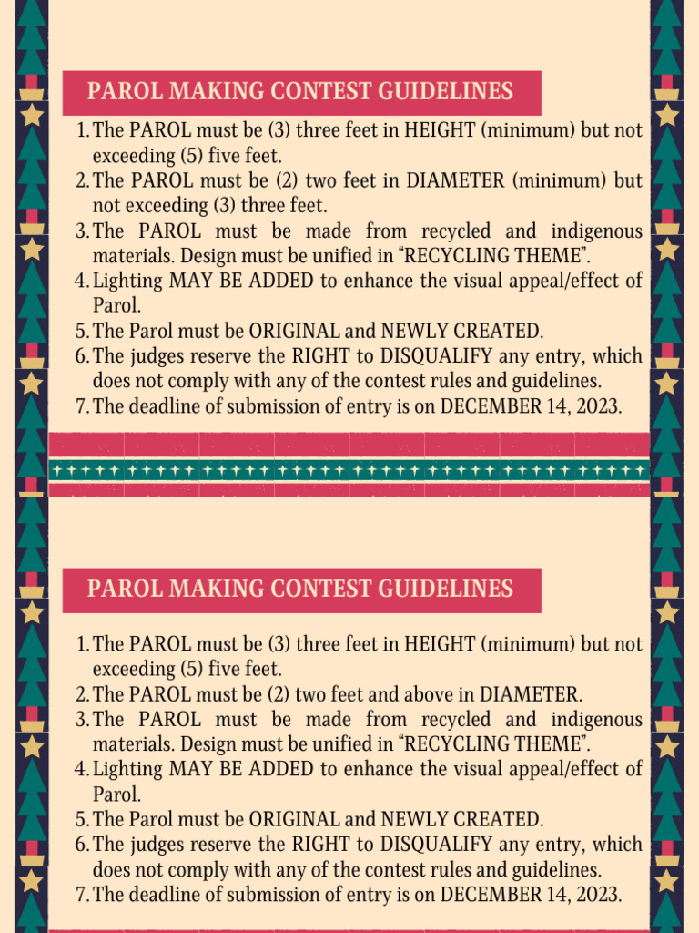 Recycled Parol Making Contest Criteria | PDF | Christmas