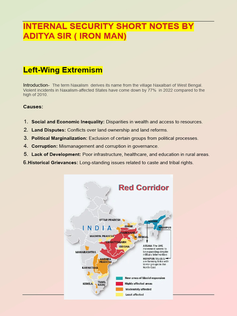 Internal Security Notes - ADITYA SIR | PDF | Money Laundering ...