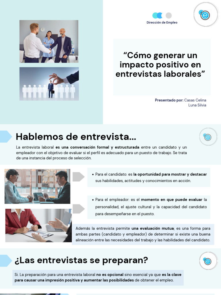 Preparación y Comunicación en Entrevistas | PDF | Comunicación ...
