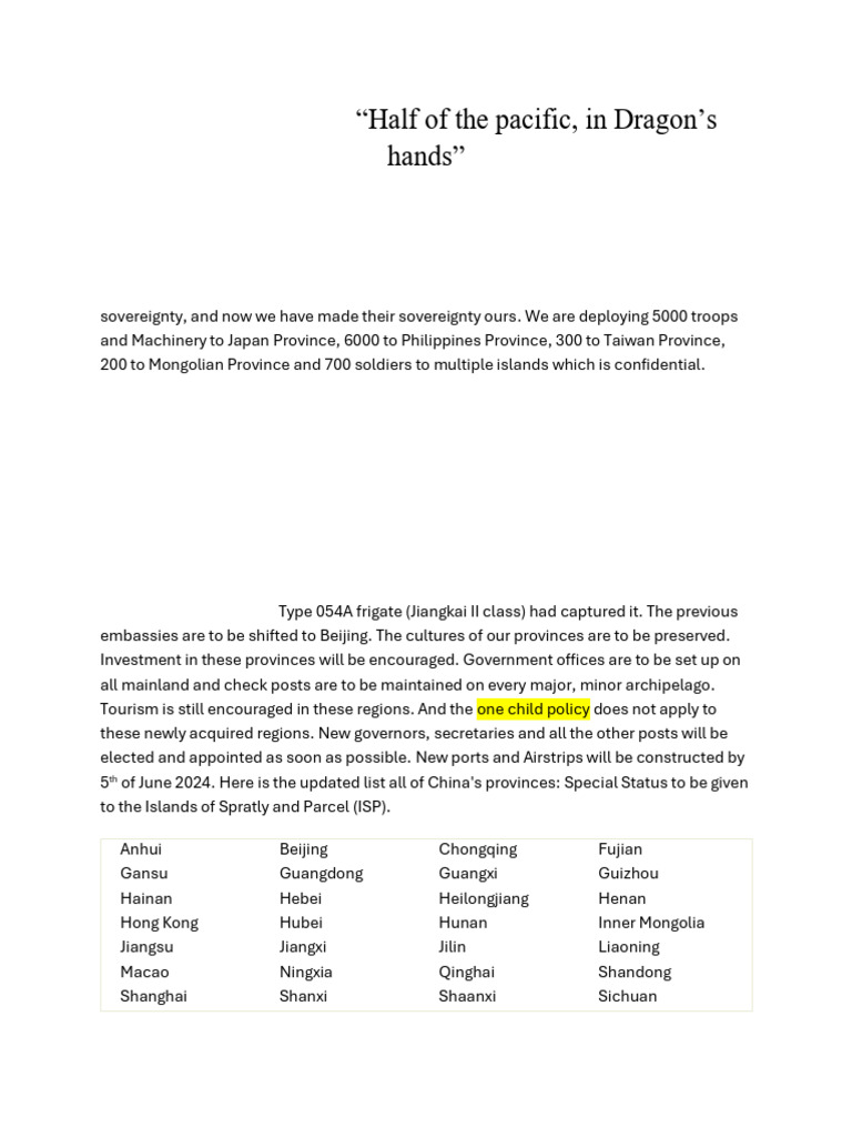 Personal Directive China Model United Nations | PDF | China | World ...