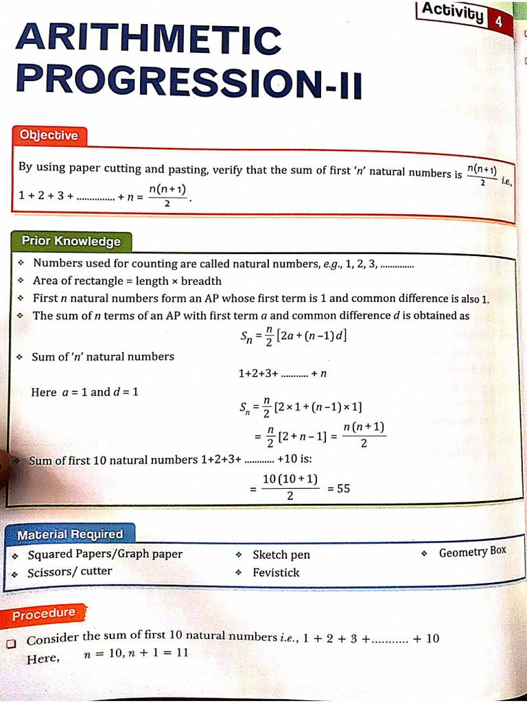 Sum of N Terms of Ap | PDF