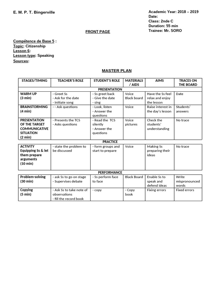 2nde Unit 6 Speaking | PDF | Human Communication