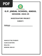 Project Front Page, Certificate & Acknowledgement | PDF