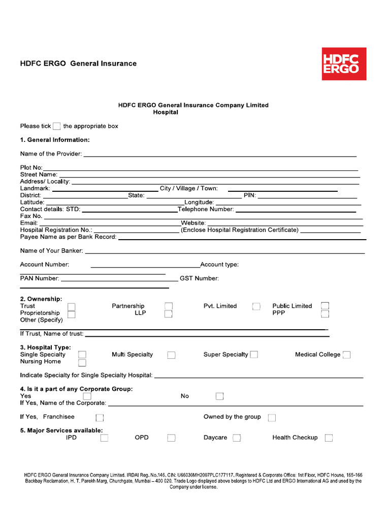 Hospital Visit Form V1 | PDF