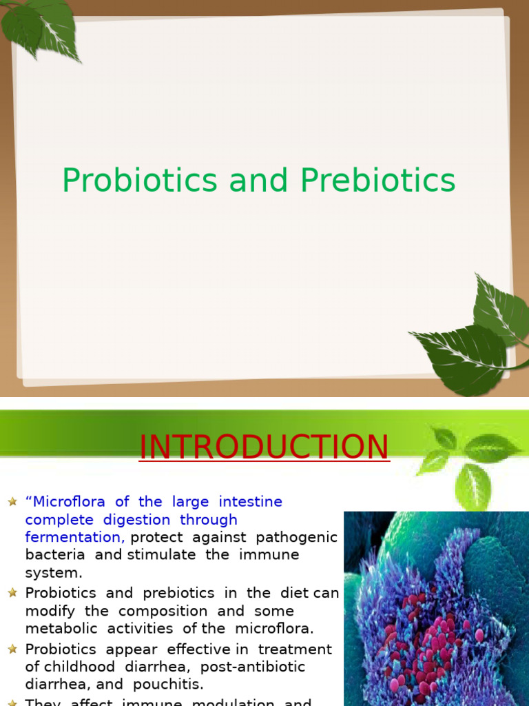 Prebiotic and Probiotic | PDF | Probiotic | Dietary Fiber