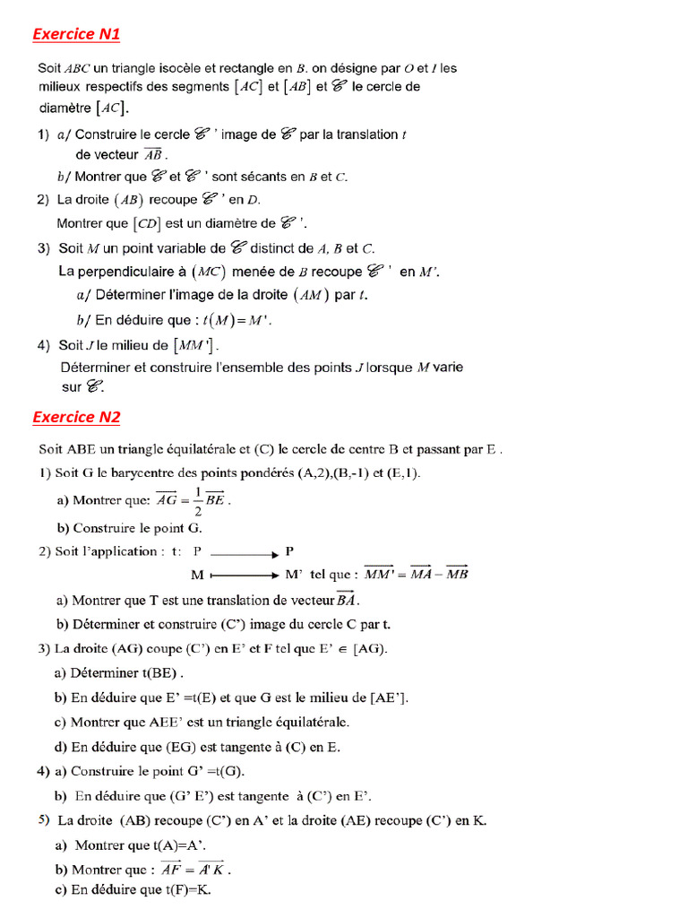 Exercises N1 and N2 Overview | PDF