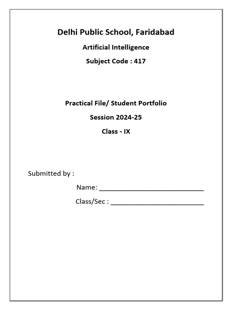 Ai Project File Class Ix Pdf Area Length