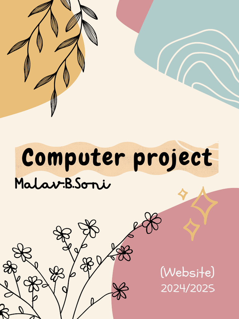 Pastel Colors Modern Minimal Portfolio Cover Page A4 Document | PDF