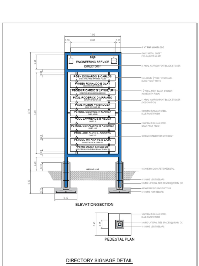 PNP Signage and Directory Specifications | PDF