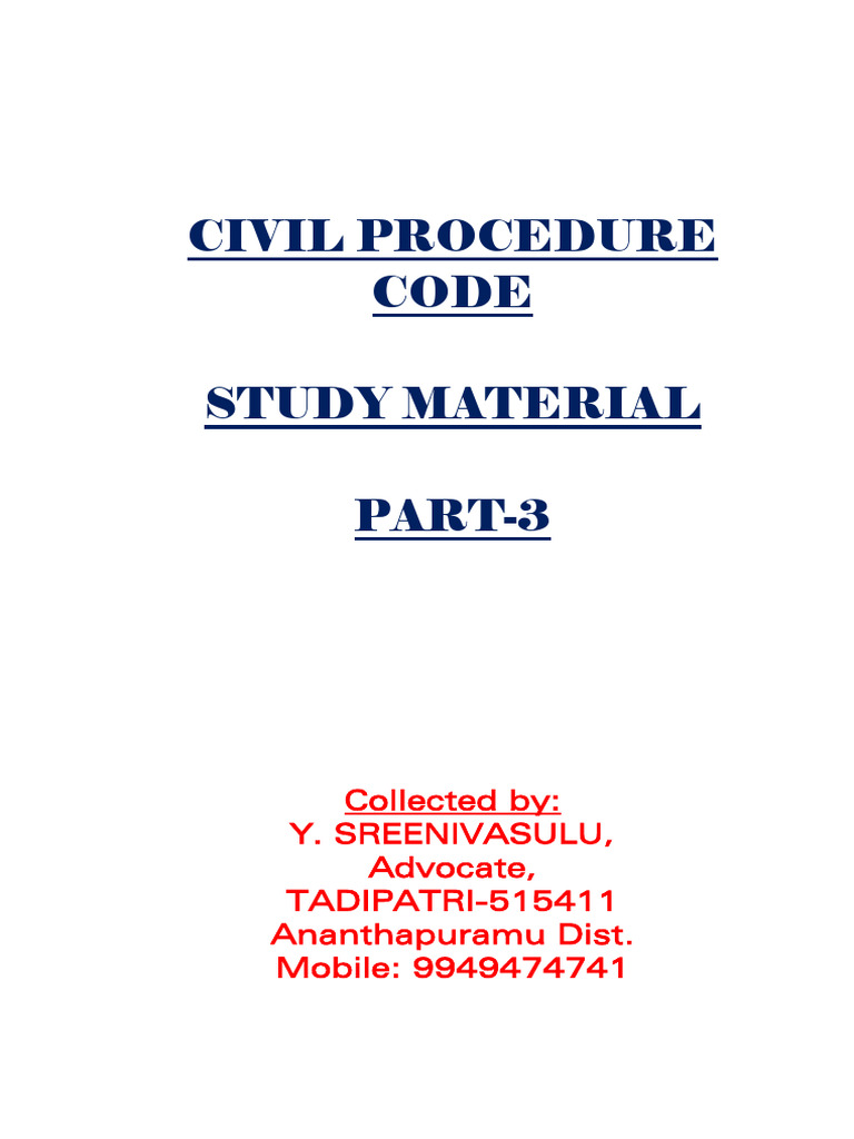CPC PART 3 | PDF | Affidavit | Lawsuit