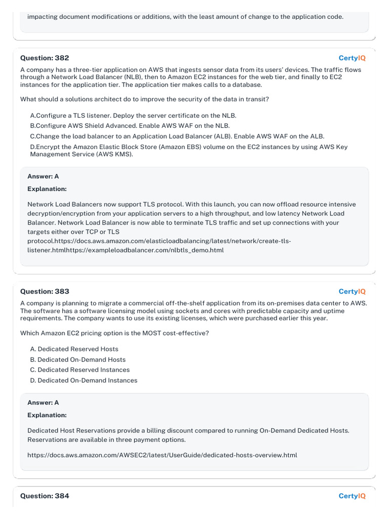 AWS Associate architect part 2 | PDF | Amazon Web Services | My Sql