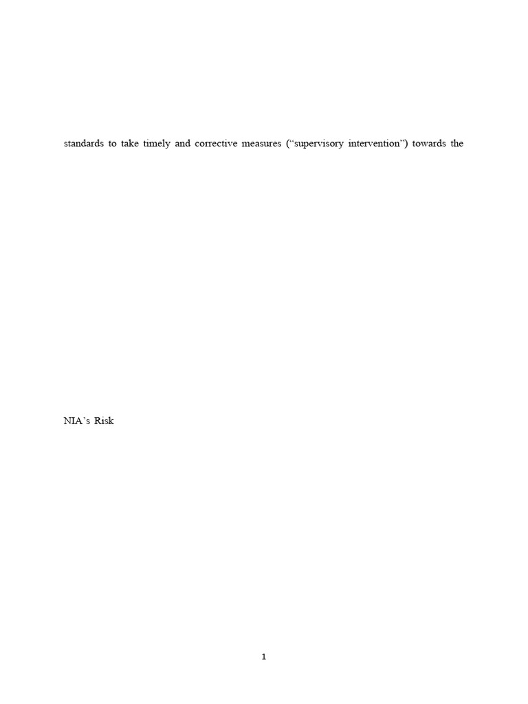 Guide to Supervisory Intervention Framework, 2024 | PDF | Insurance | Risk