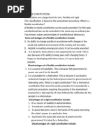Rigid vs. Flexible Constitutions Explained | PDF | Constitution | Political Science