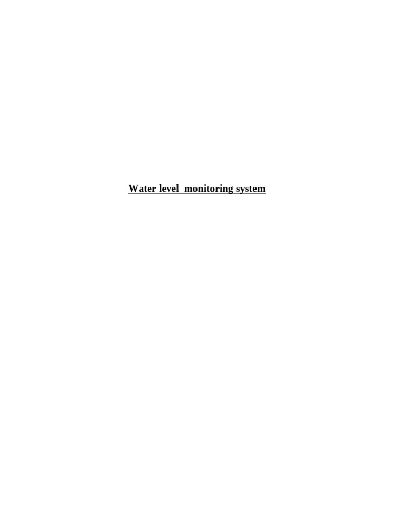 Automated Water Level Monitoring System | PDF | Microcontroller | Light ...