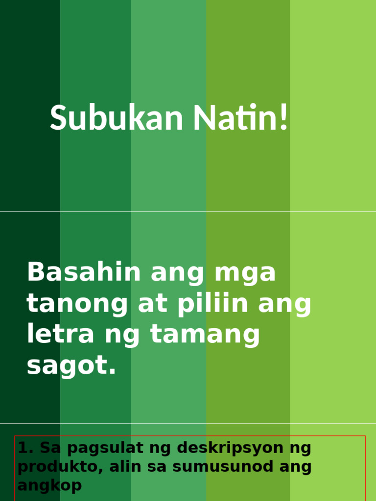 Deskripsyon NG Negosyo | PDF