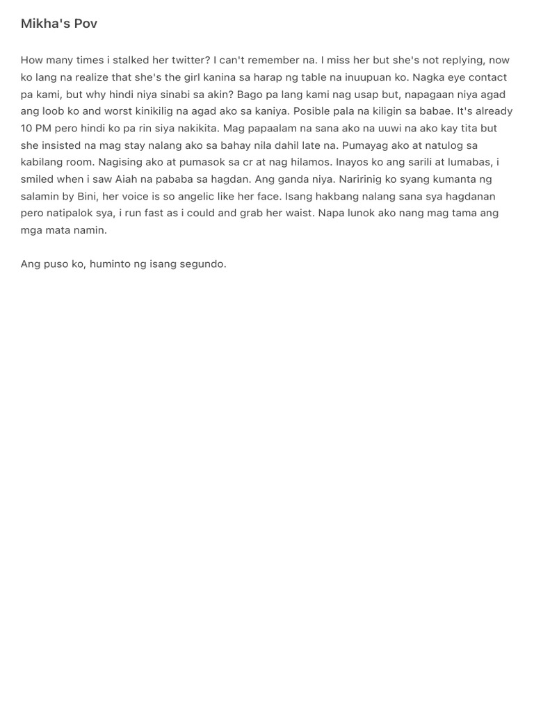 Mikha's Pov | PDF