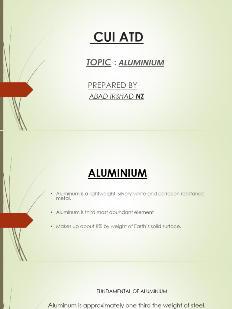 Cui Atd | PDF | Aluminium | Metals