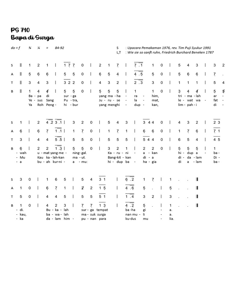 PS 710 Bapa Di Surga | PDF