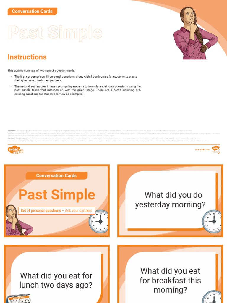 T 1712131197c Esl Past Simple Question Cards Adults A2 b1 Editable Ver ...