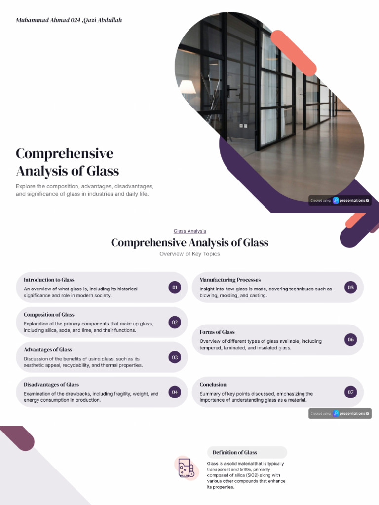 Comprehensive Analysis of Glass | PDF