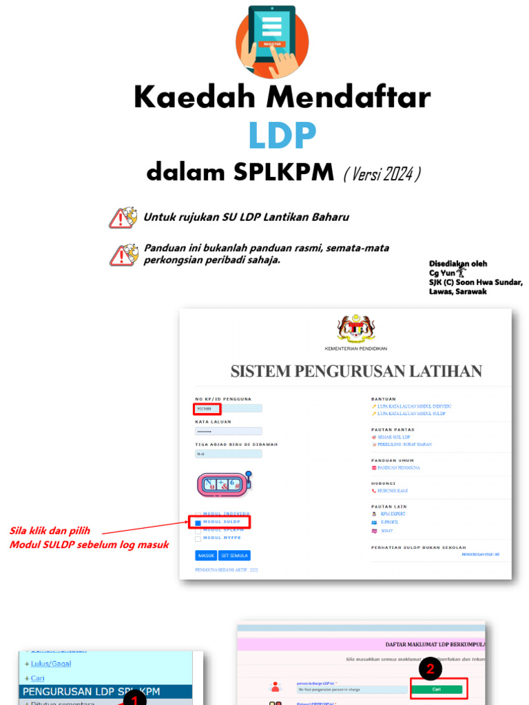 Panduan Daftar LDP di SPLKPM 2024 | PDF