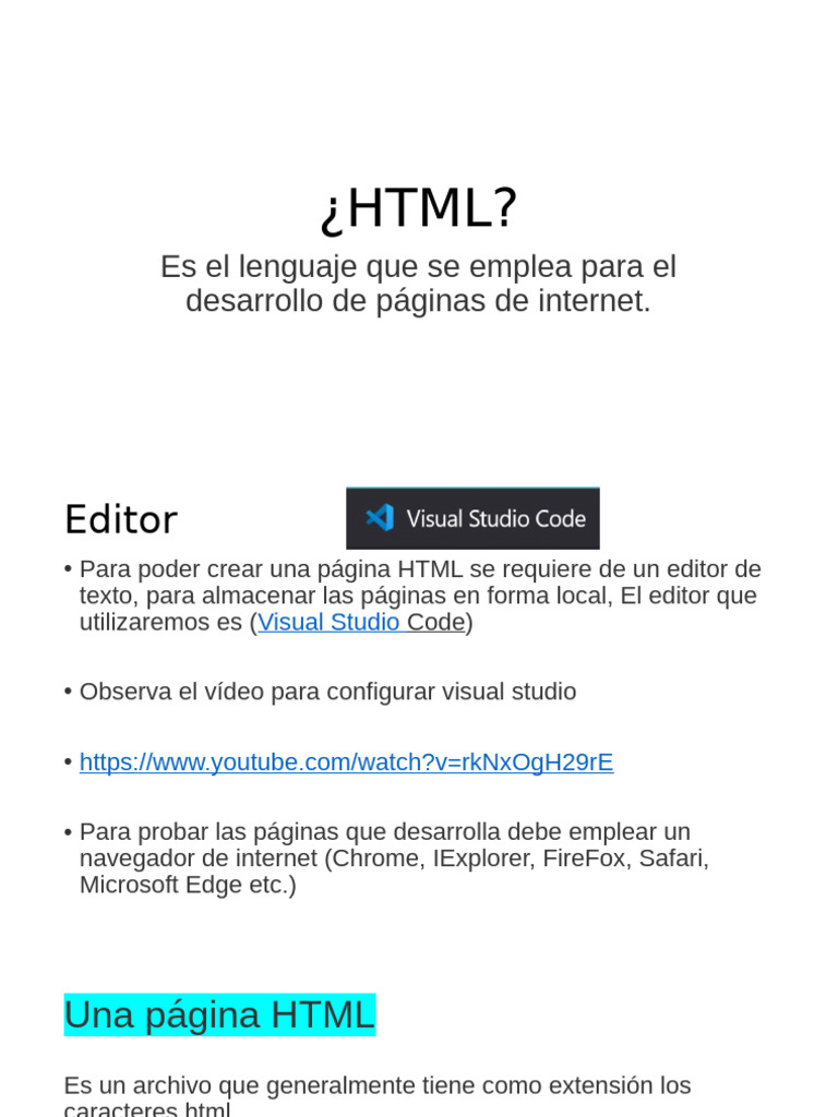 HTML - Parte 1 | PDF | HTML | Hipervínculo