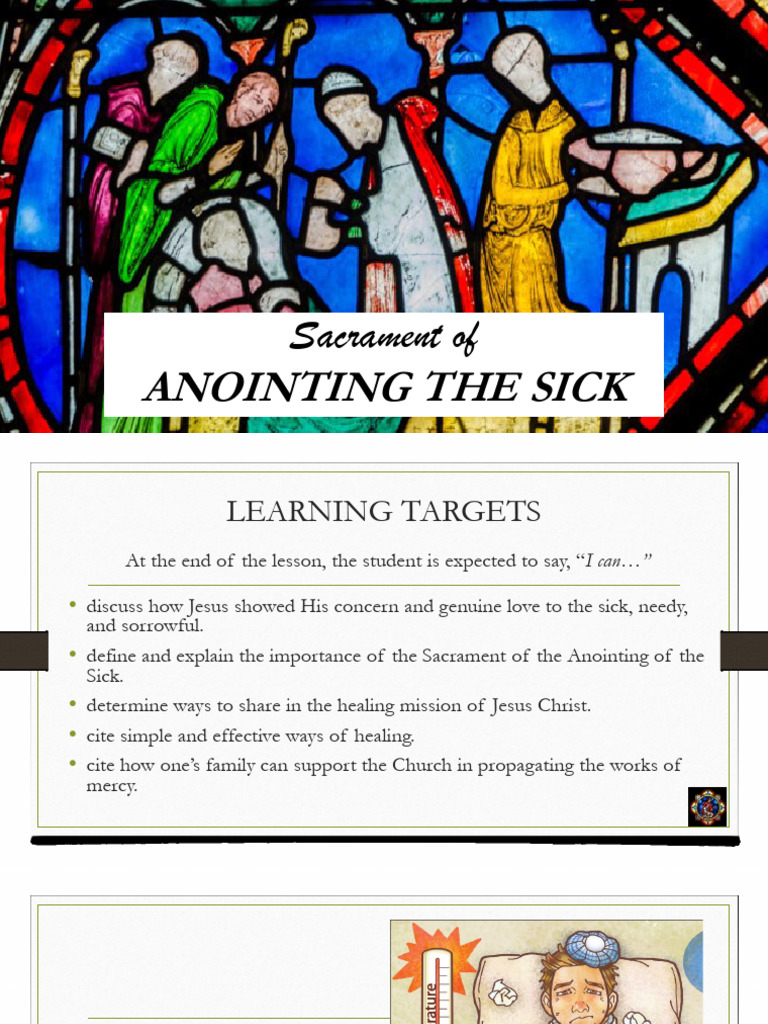 4Q Lesson 1 Sacrament of Anointing The Sick | PDF | Sacraments ...