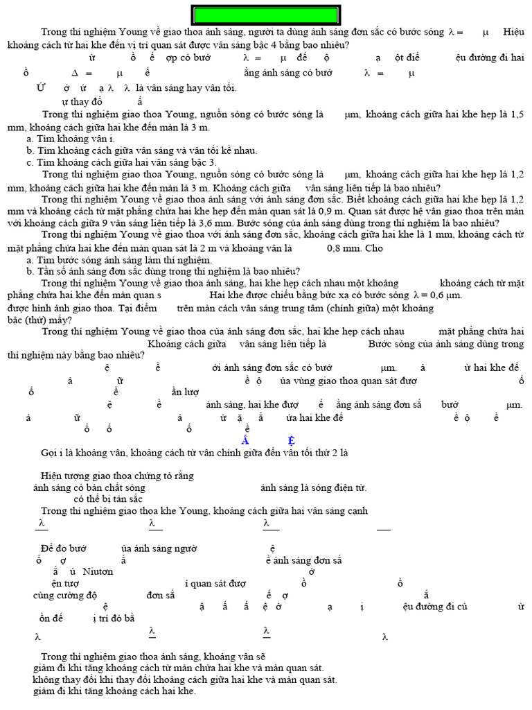 Giao Thoa Ánh Sáng | PDF