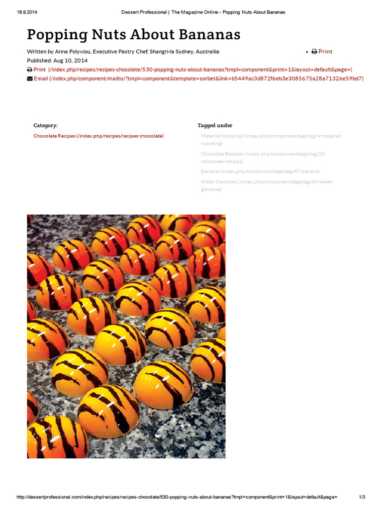 Dessert Professional - The Magazine Online - Popping Nuts About Bananas ...