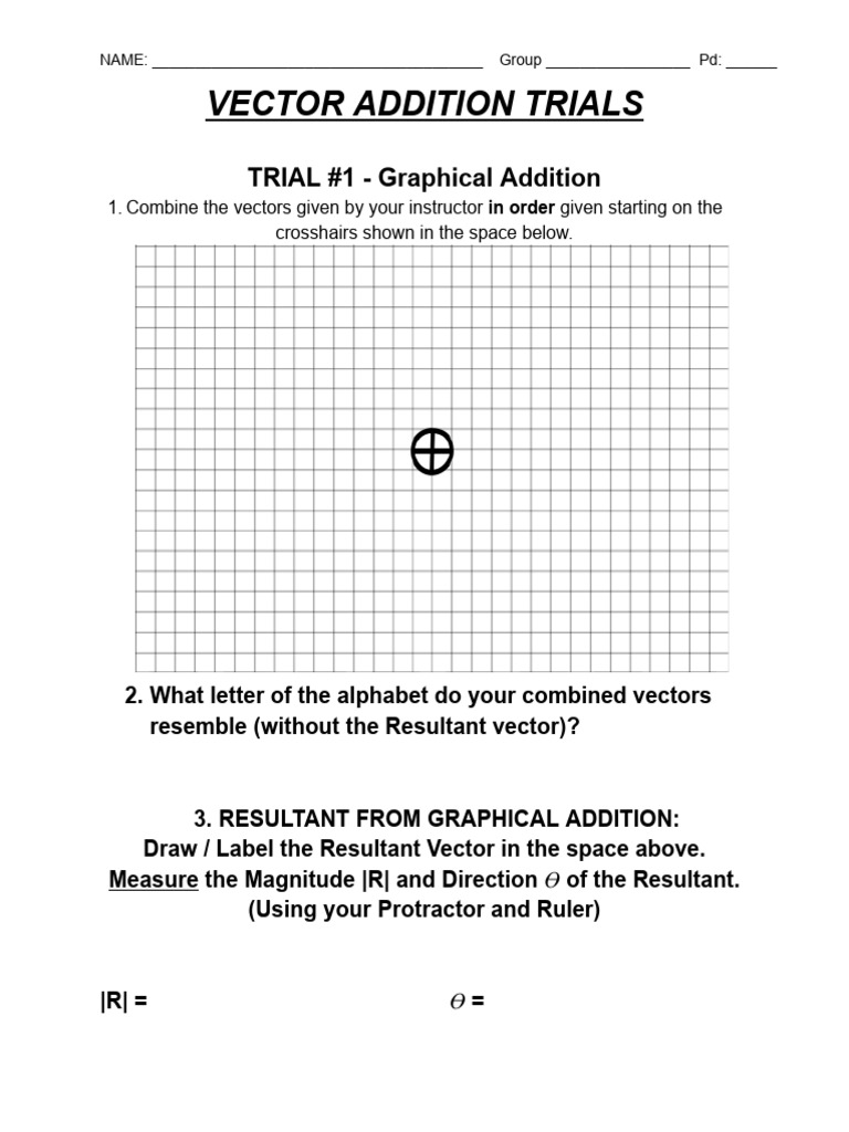 Vector Addition Experiments Guide | PDF