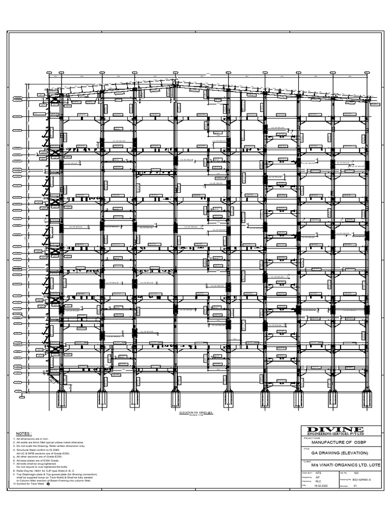 24 - ELEVATION OF GRID @3 - Rev 01-Model | PDF