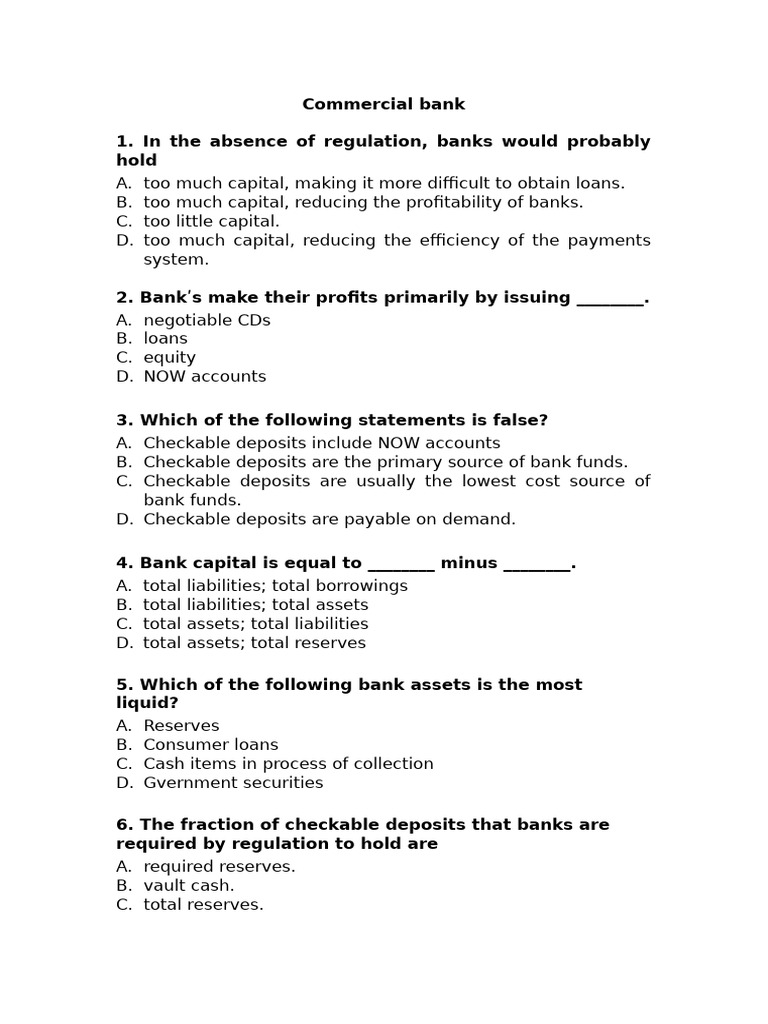 Commercial Bank + Money Supply Process | PDF | Banks | Balance Sheet