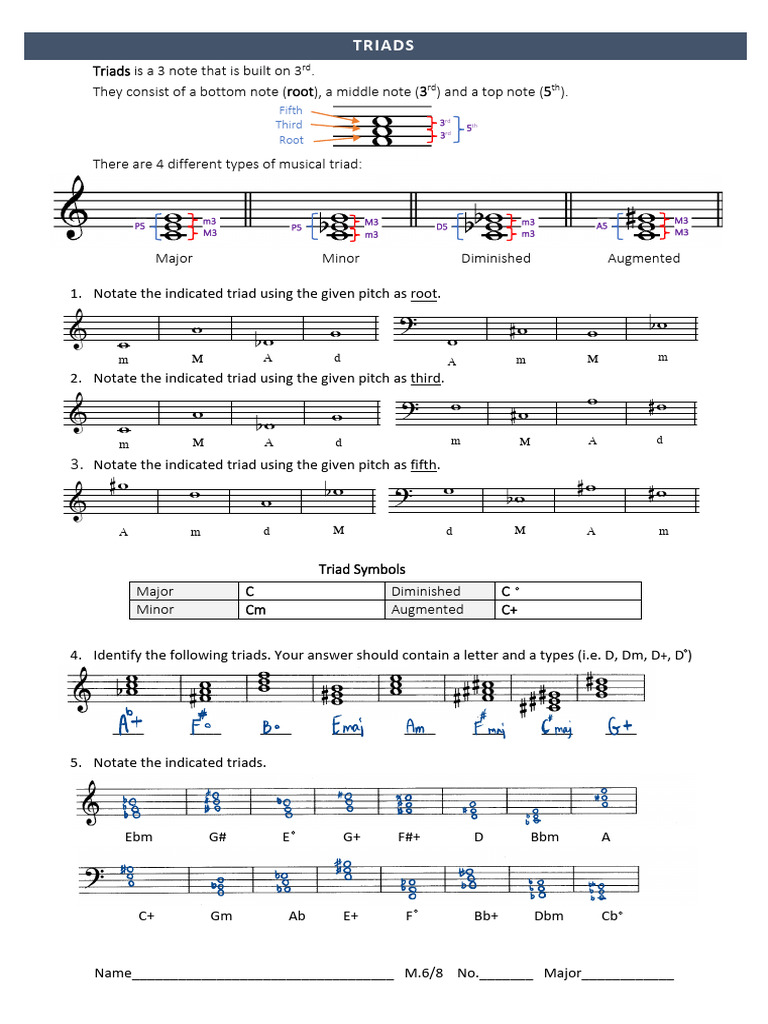 1.Triad 2 | PDF | Chord (Music) | Musicology