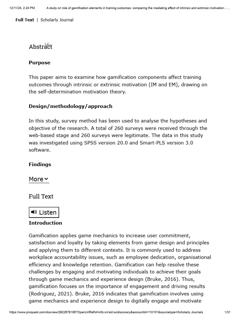 A Study On Role of Gamification Elements in Training Outcomes ...