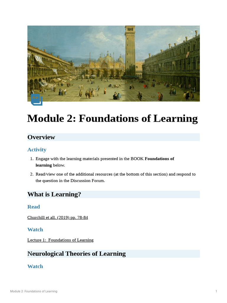 ACU Masters of Secondary Teaching - Foundations of Learning | PDF