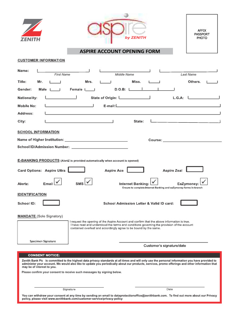 Aspire Savings Account | PDF