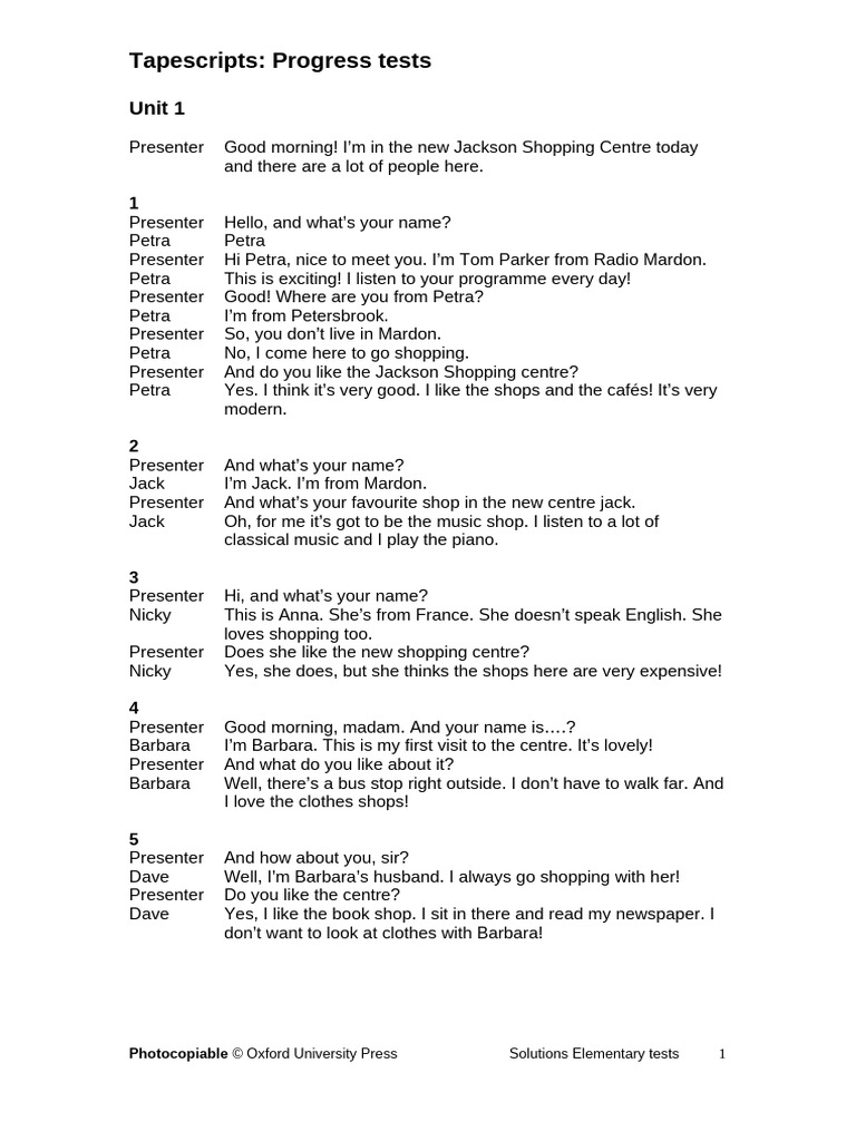 Sol Elem Progress Scripts | PDF
