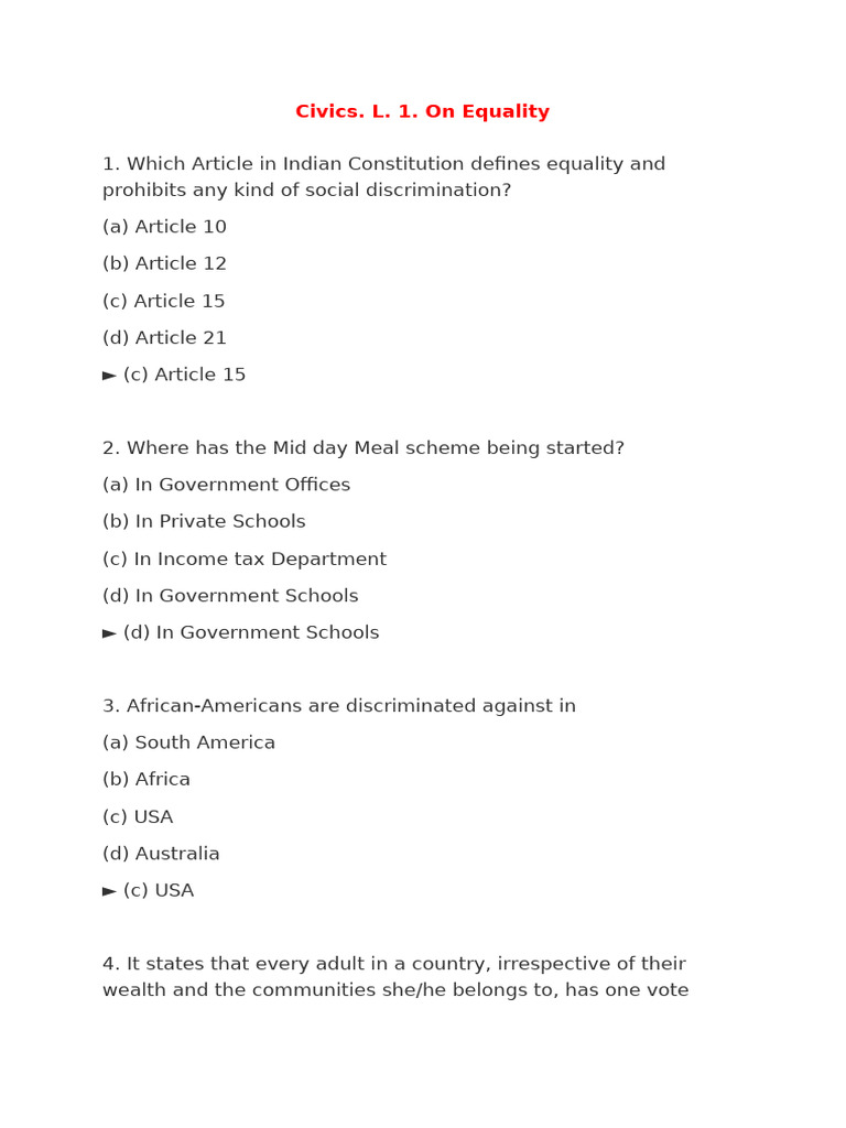 Civics 7th SST (All L) MCQS | PDF | Mass Media | Textile Manufacturing