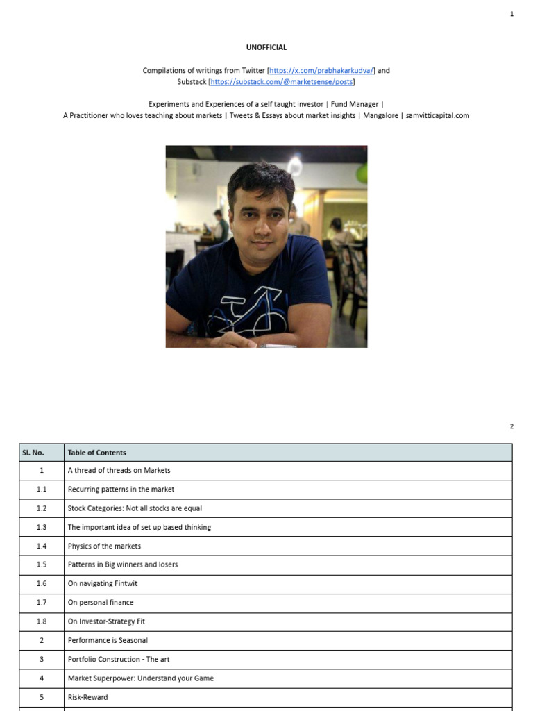 Prabhakar Kudva - Market Sense | PDF | Investing | Stocks
