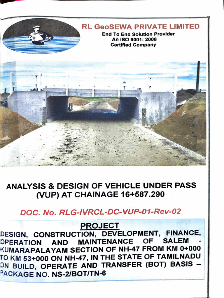 Analysis & Design of Vehicle Under Pass | PDF