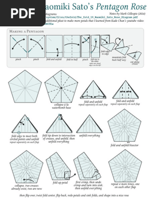 Pentagon Rose Origami Tutorial